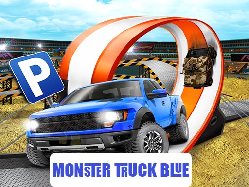 Monster-Truck-Parking Free 3D Blue - ParkingGames.online 🕹️
